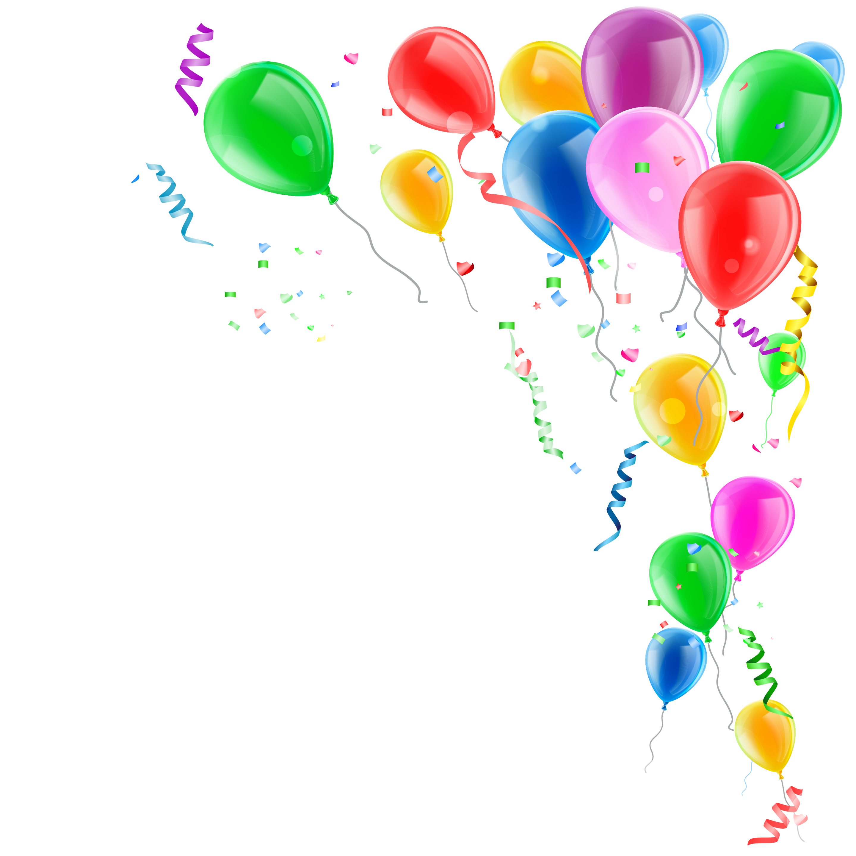 Download Toy Color Balloon Decoration Vector Confetti HQ PNG Image in ...
