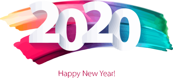 Download Free New Years 2020 Text Font Logo For Happy Year Colors ICON ...