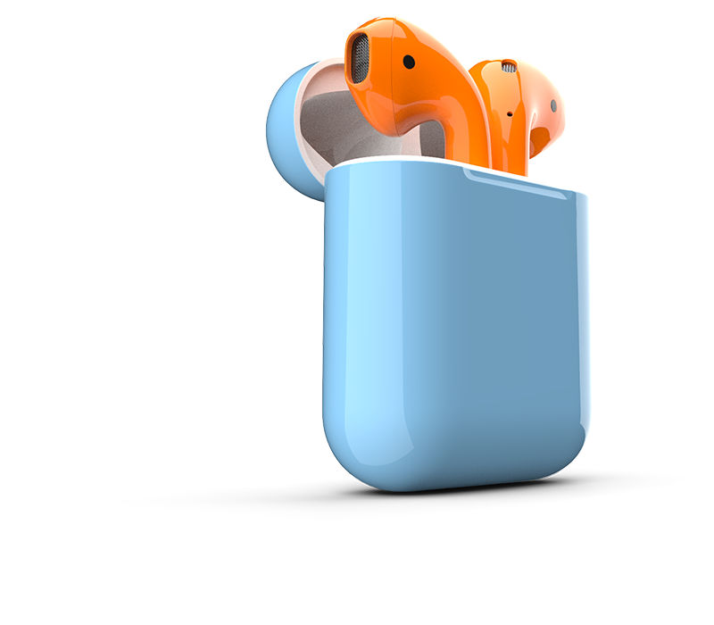 Download Free Airpods Apple Color Orange Earbuds Technology ICON ...