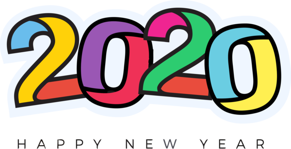 Download New Year Text Font Line For Happy 2020 Countdown HQ PNG Image ...