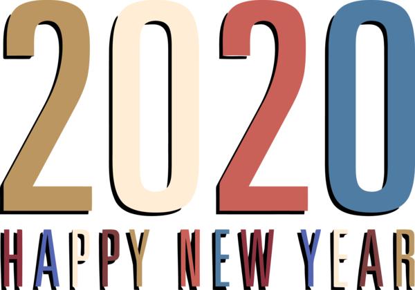 Download New Years 2020 Text Font Line For Happy Year Resolutions HQ ...